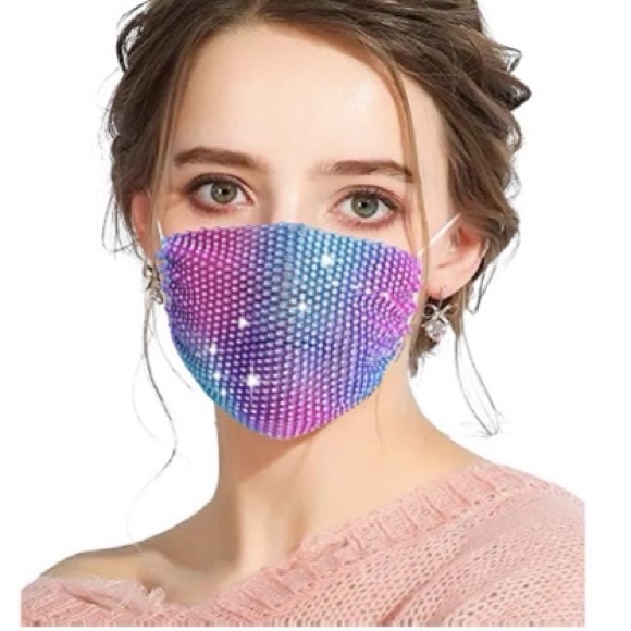 Babaz | Accessories | Bling Mesh Face Covering | Poshmark